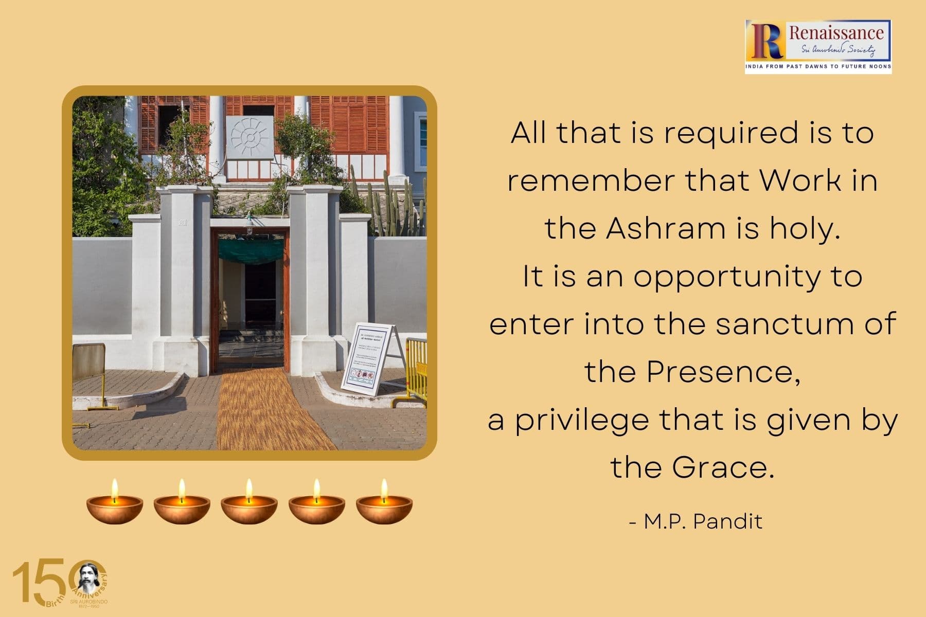 The Spirit of Karmayoga at Sri Aurobindo Ashram - M. P. Pandit