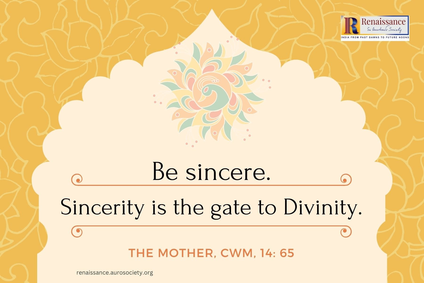 “Let Your Sincerity and Surrender be Genuine and Entire” - Sri ...