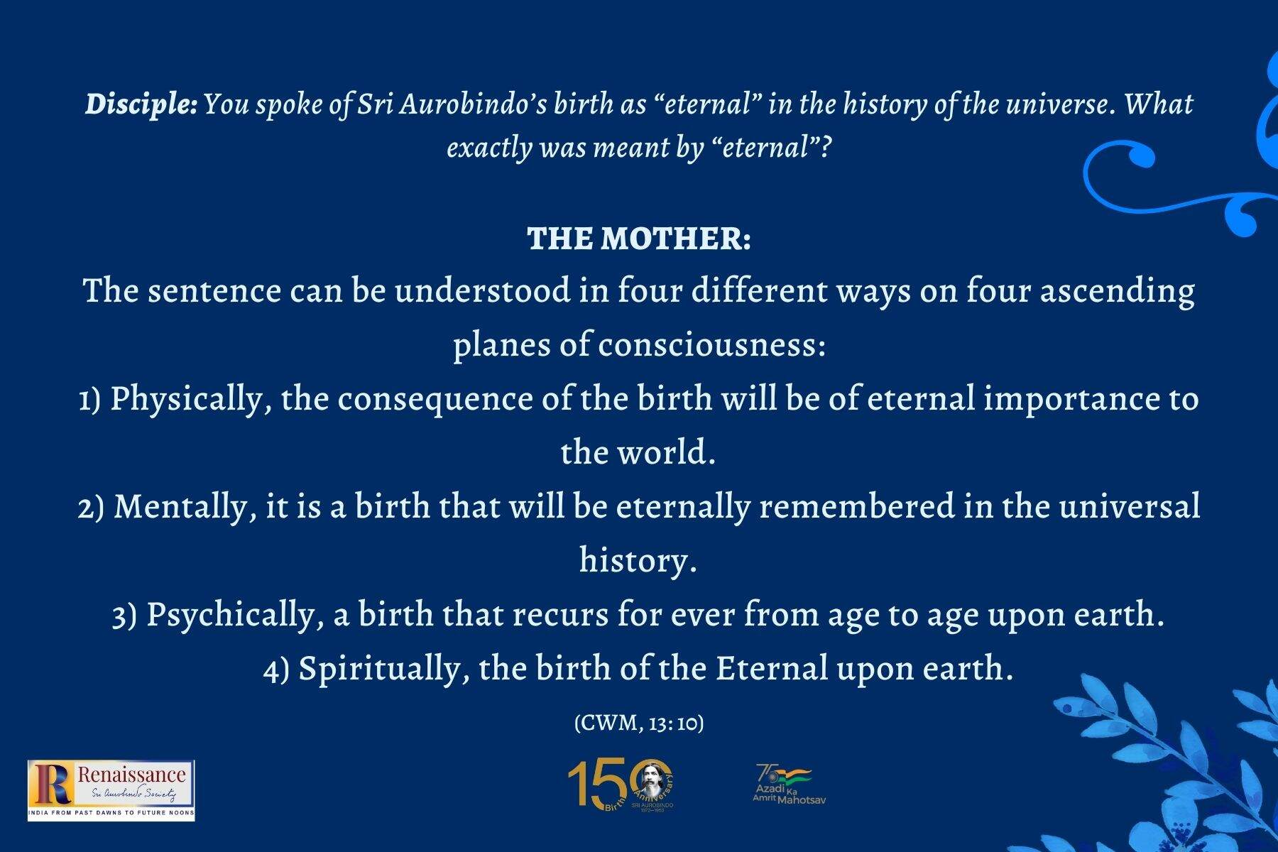 The Mother on Sri Aurobindo, the Eternal Presence - The Mother